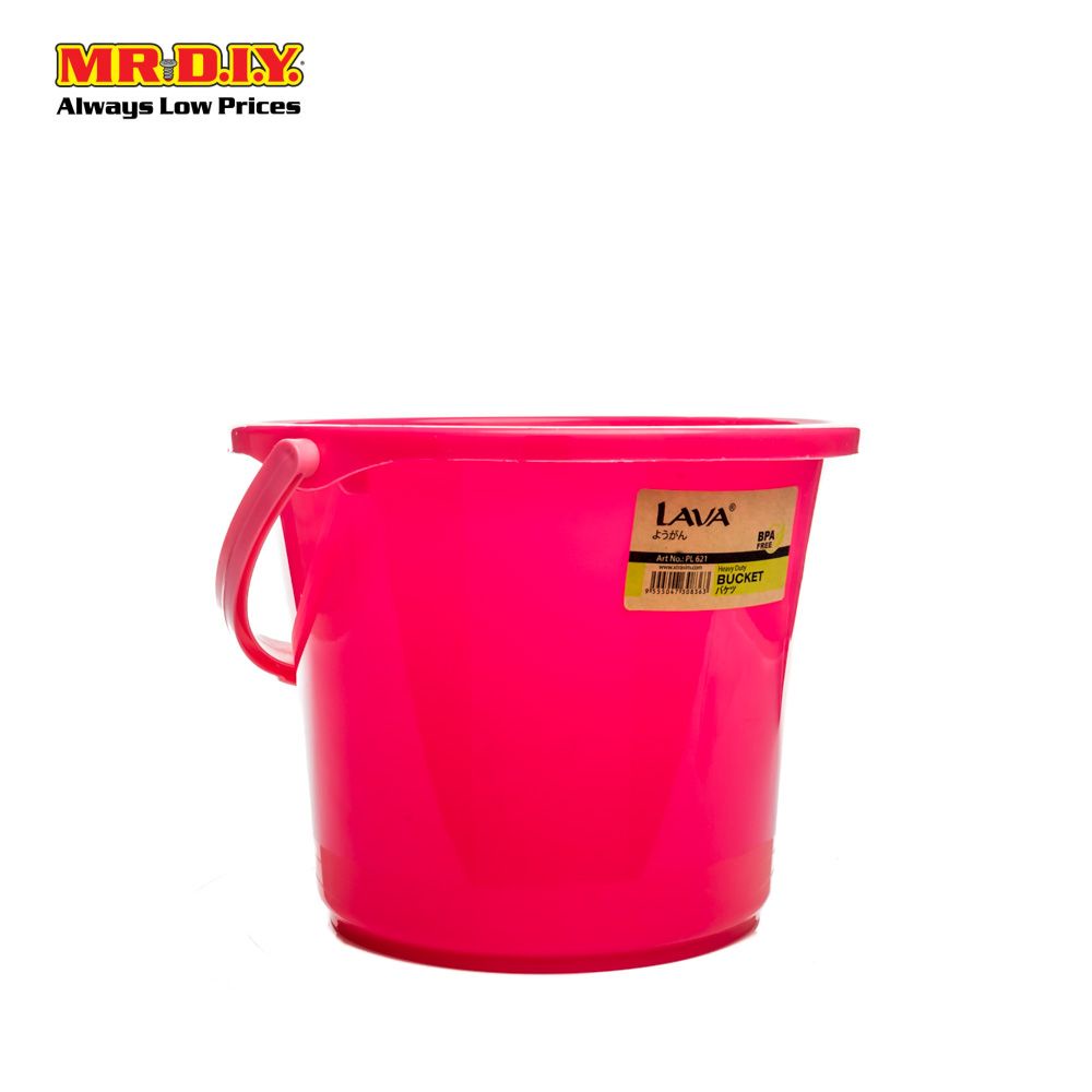 LAVA Plastic Heavy-Duty BPA-Free Bucket Water Pail Baldi Air 3L (16.5cm ...