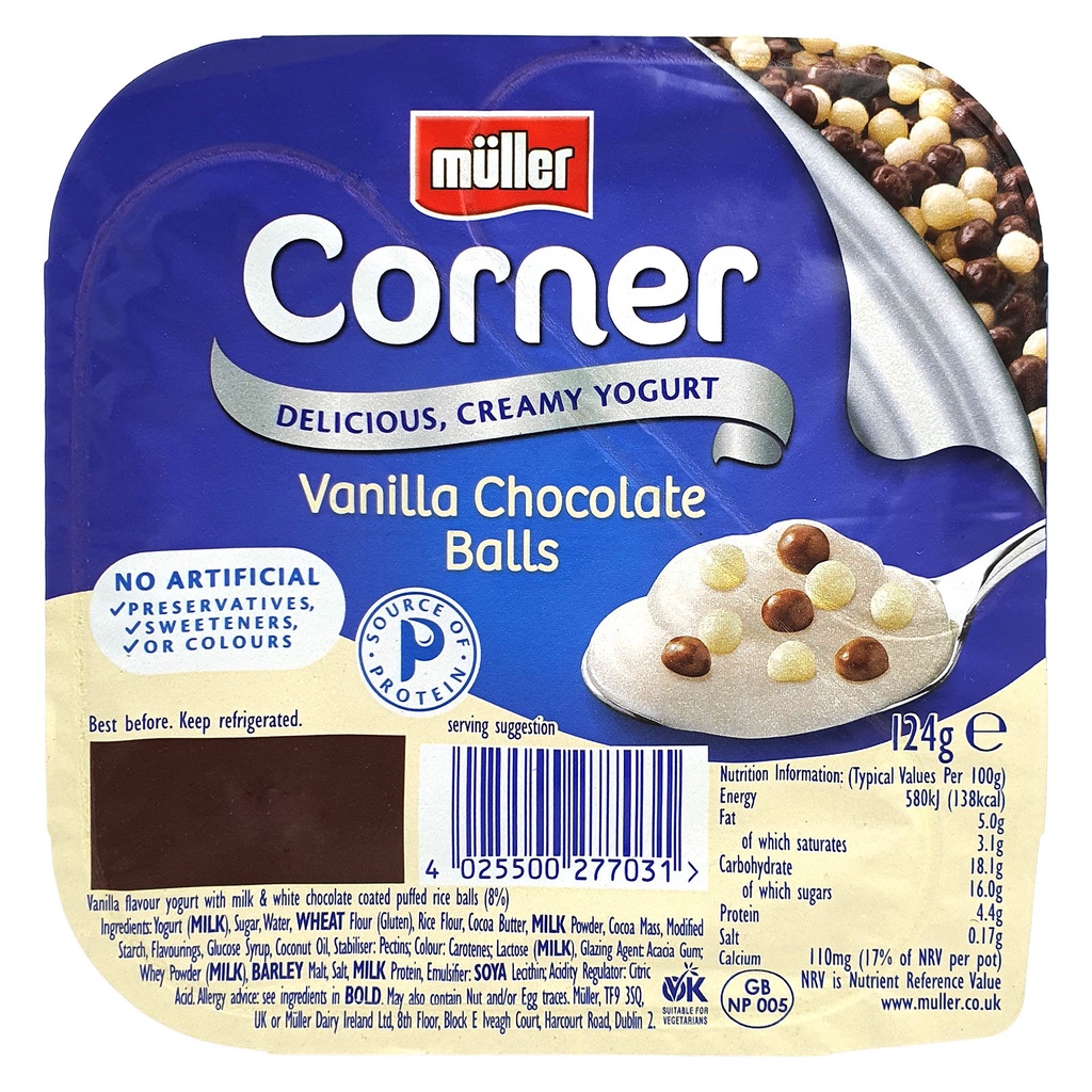 Muller Crunch Corner Vanilla Chocolate Balls 124g | Shopee Singapore