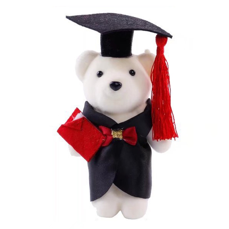 Graduation Bear Plush Toy Flower Bouquet Decoration Cartoon Bear Doll ...