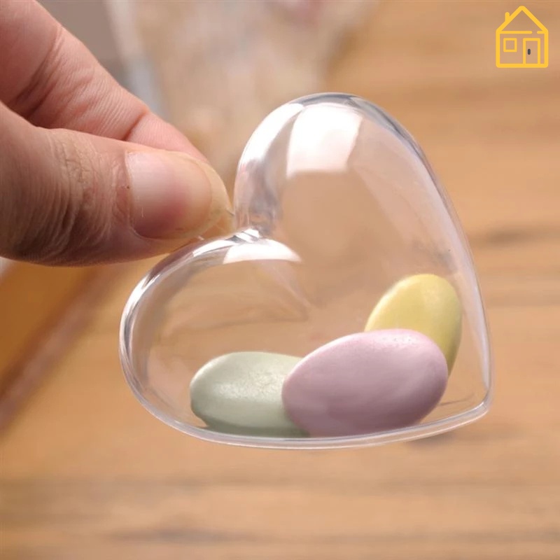 Heart Shape Clear Plastic Balls / Clear Plastic Craft Balls For Wedding ...