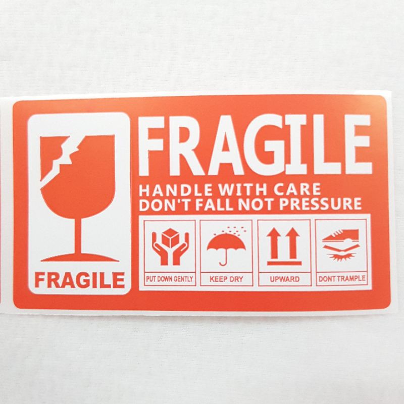Fragile Sticker Handle with Care Sticker 9cm x 5cm | Shopee Singapore