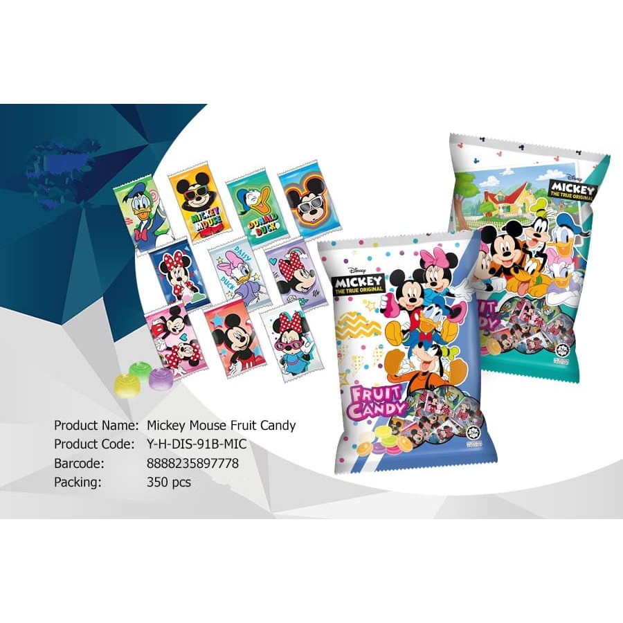 DISNEY MICKEY MOUSE FAMILY ASSORTED FRUITY CANDY 350PCS | Shopee Singapore