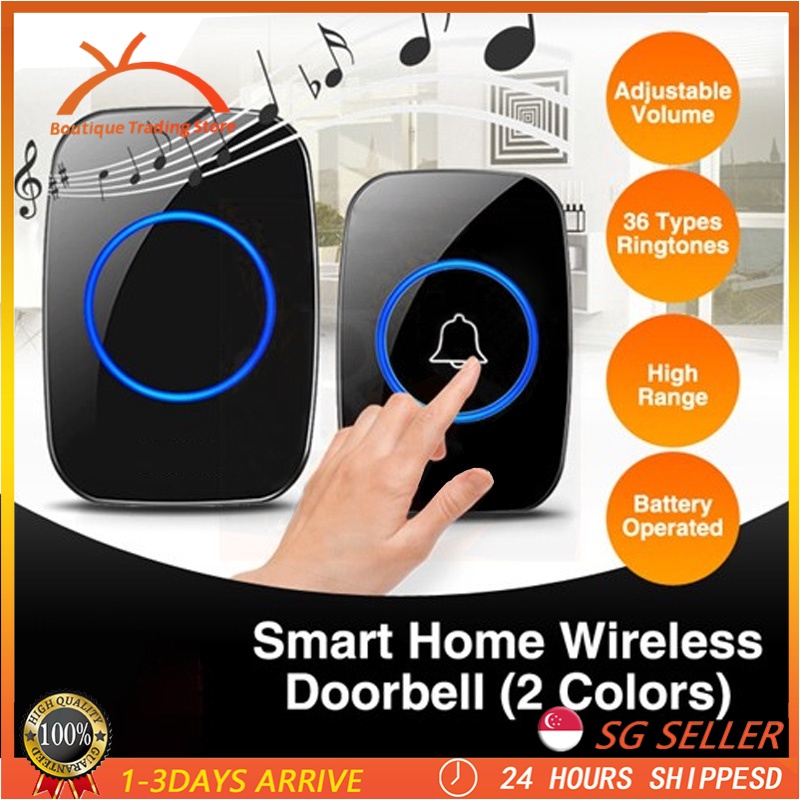 ♥Wireless Doorbell♥Roni Smart doorbell Home LED Remote Digital Door ...