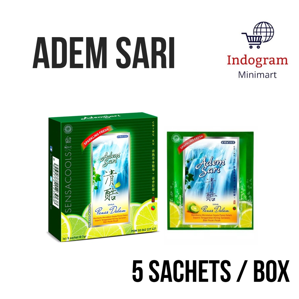 Adem Sari Cooling Drink Powder - 5 Sachets/ Box (Minuman Penyegar Panas ...