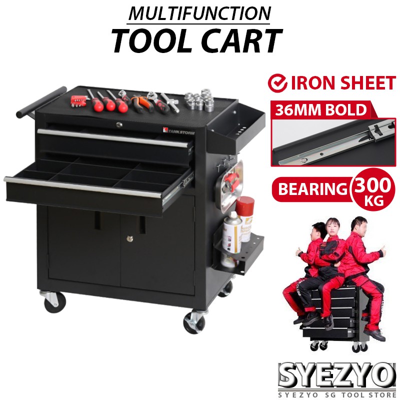 Syezyo Tool Box Cart Multifunctional Tool Cart Auto Repair Trolley ...
