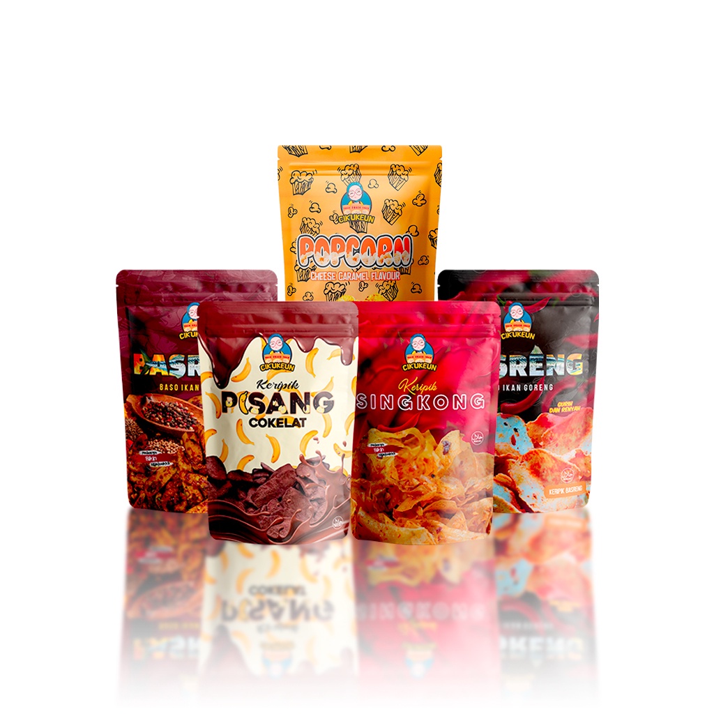 Popcorn Glass Chips Cik ekeun Cikekeun kripca Banana Chips Cassava ...