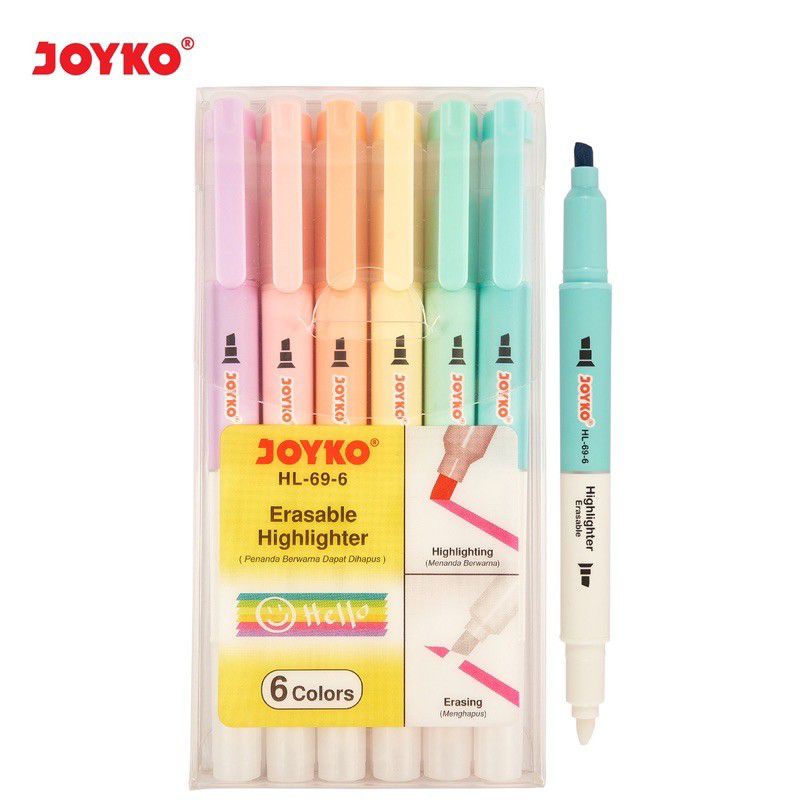 STABILO Joyko Markers Joyko Erasable Highlighter Markers Joyko HL-69-6 ...