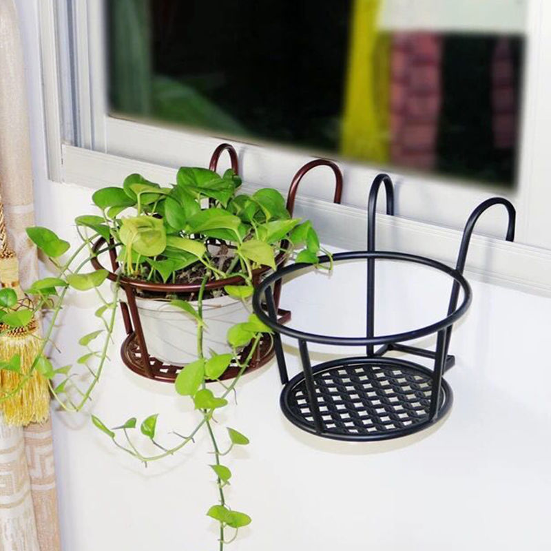 European-Style Iron Railing Flower Rack Guardrail Wall-Mounted Hanging ...