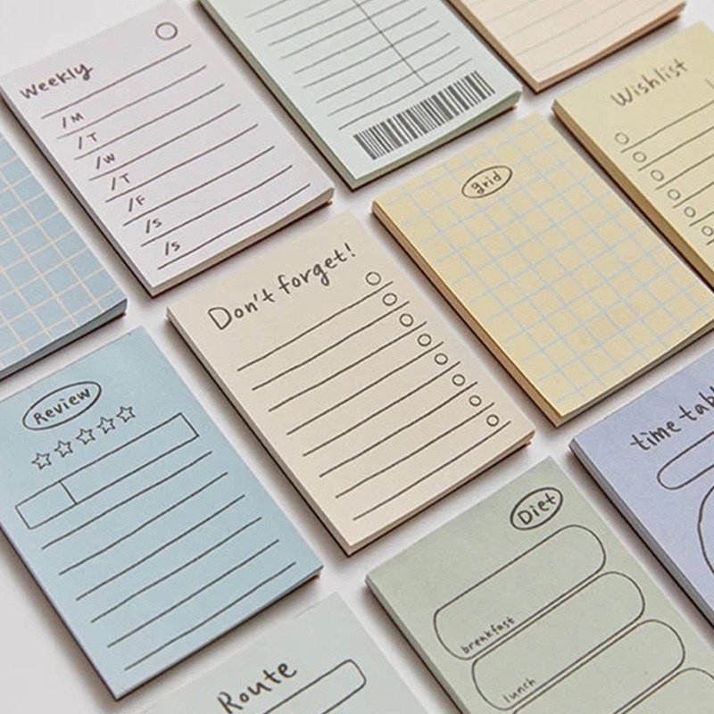 60sheets To Do List Sticky Notes Memo Pad Note Journal Stationery 简约便签本 ...