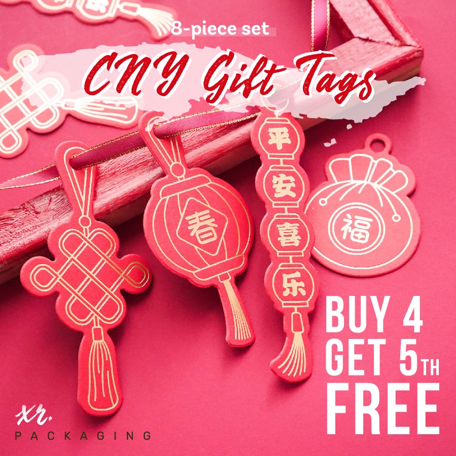 8-piece CNY Gift Tags Set (Buy 4 sets to get 5th set free) | Shopee ...