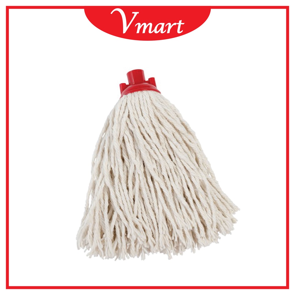 White Cotton Mop / Mop Lantai Putih / Home Mop / Mop Head / Wooden ...