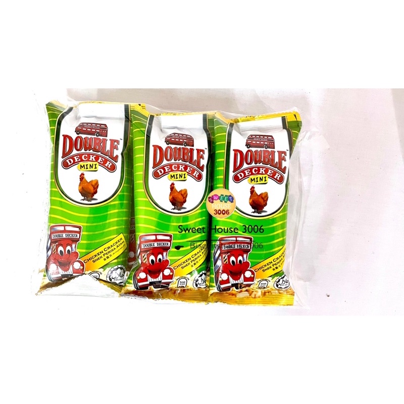 Double Decker Mini 10gm x 6pkt Chicken Crackers Snacks Makanan Ringan ...