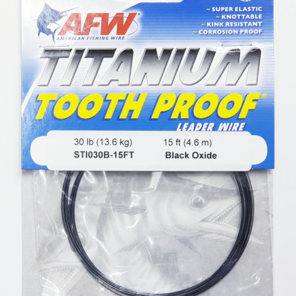 AFW Titanium Fishing Jigging Luring toothproof Leader Wire 30Lbs(16.6kg ...