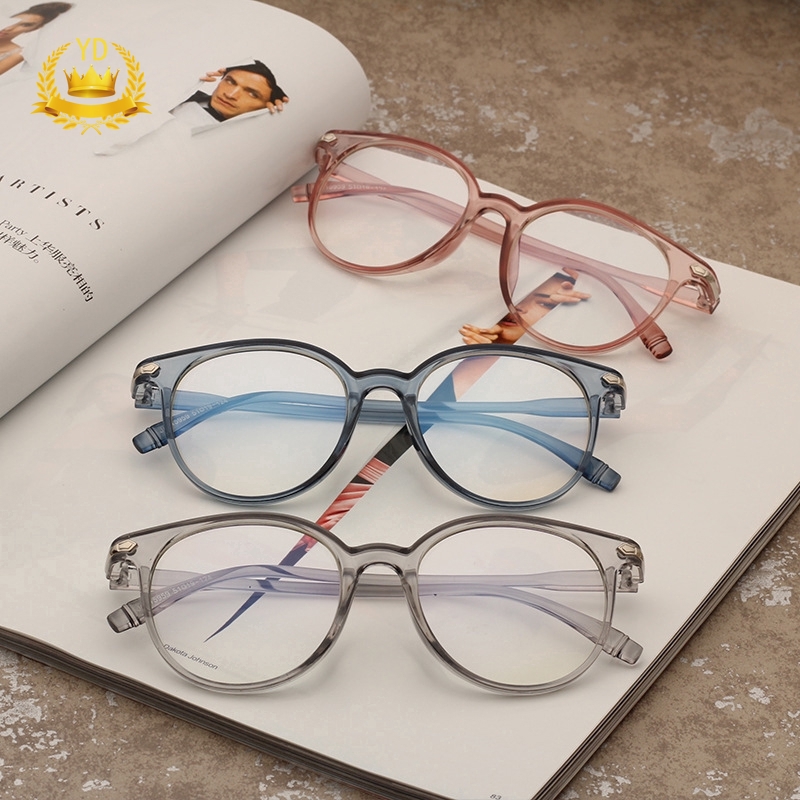 Transparent Round Glasses Spectacle Frame Nerd Female Eyeglass Frame ...