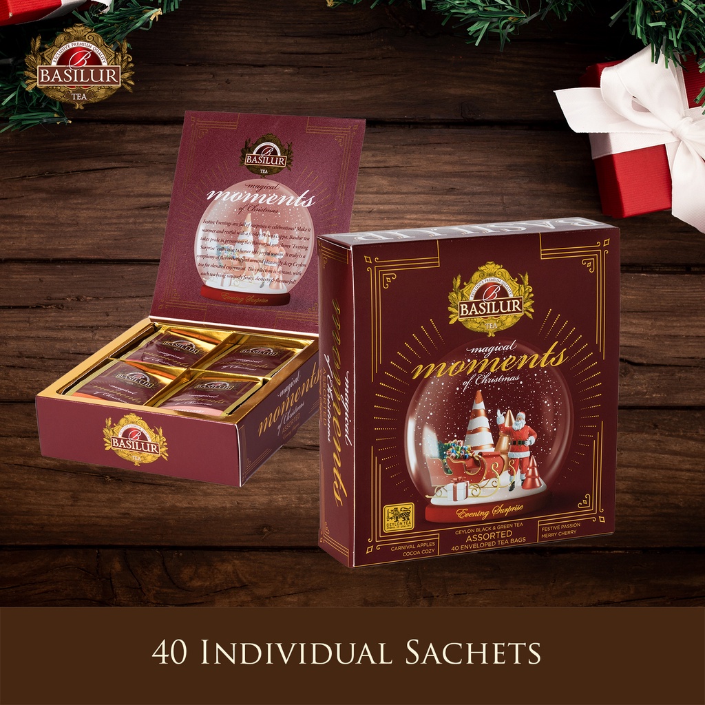 Basilur Tea Magical Moments Gift Box - Evening Surprise (40 Assorted ...