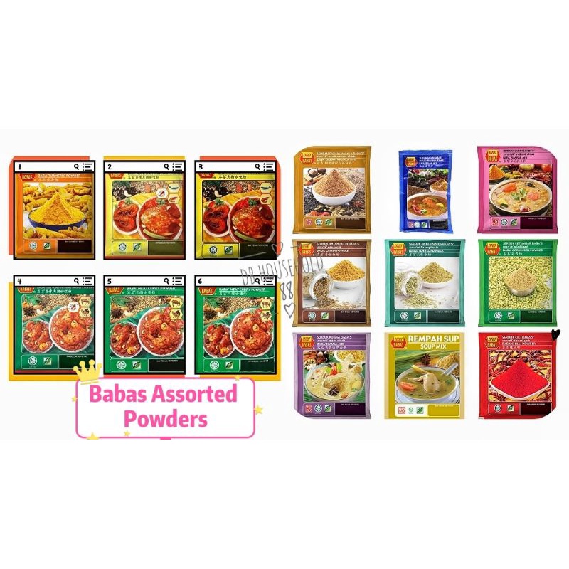 [Babas] Powder (Curly/Kurma/Cooking/Chili/Turmeric/Feel/Soup Spices/Dah ...