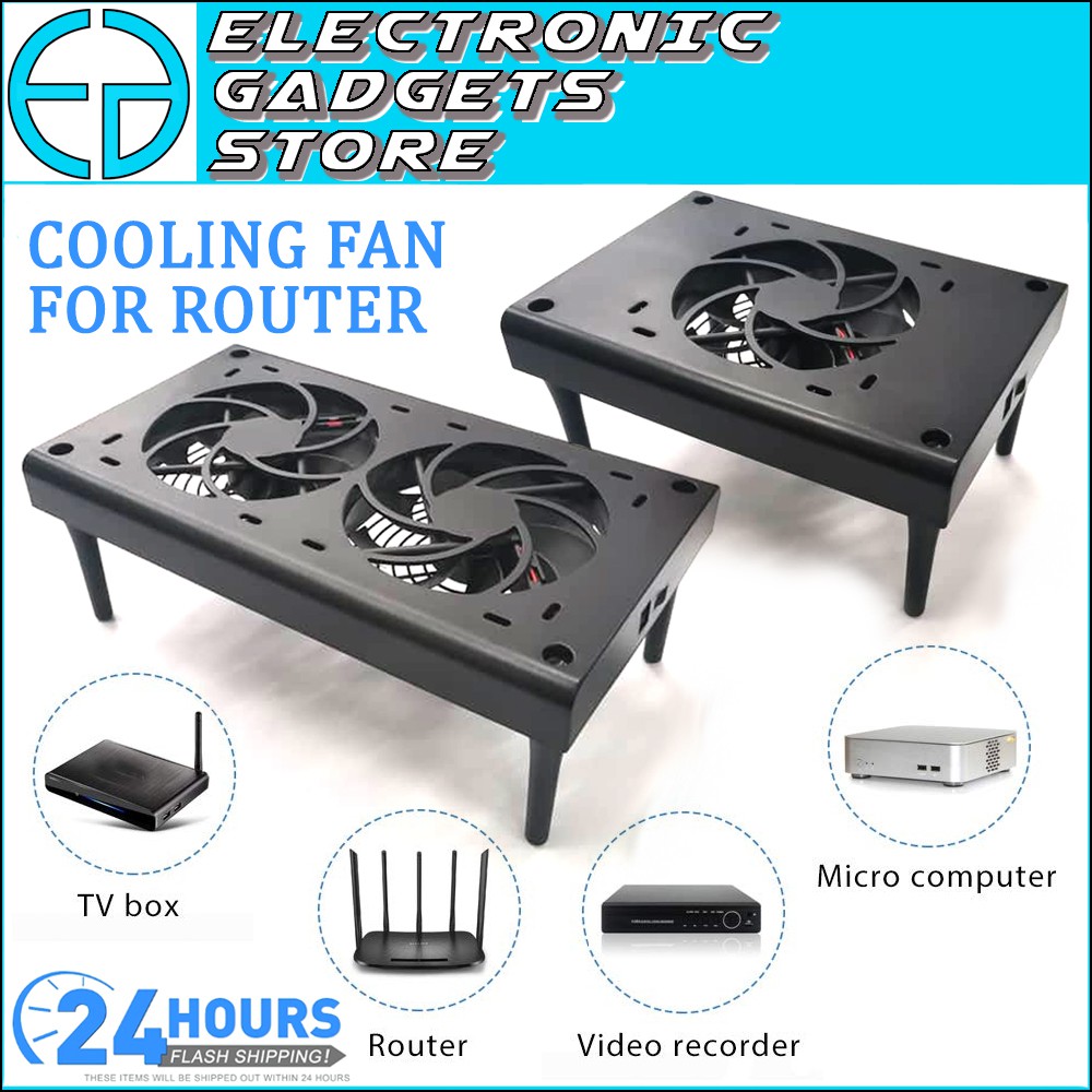 Router TV Box Stackable Cooling Fan USB Powered Ultra Silent Cooler Fan ...