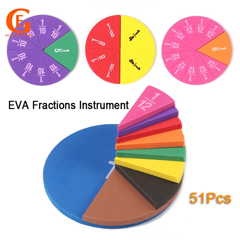 EVA Round Shaped Fractions Instrument Demonstrator Montessori Math ...