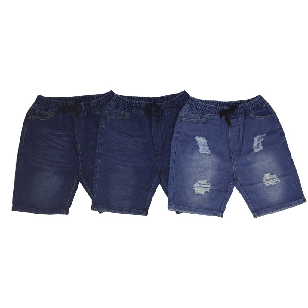 Korean Denim Short Garterize/ Men's Tokong Short | Shopee Singapore