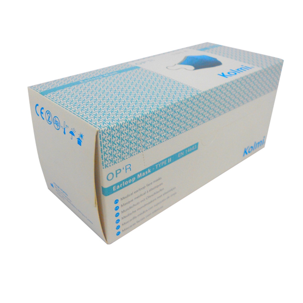 Kolmi 4-Ply OP'R Medical Grade Mask (TYPE IIR) With Elastic Earloop 50 ...