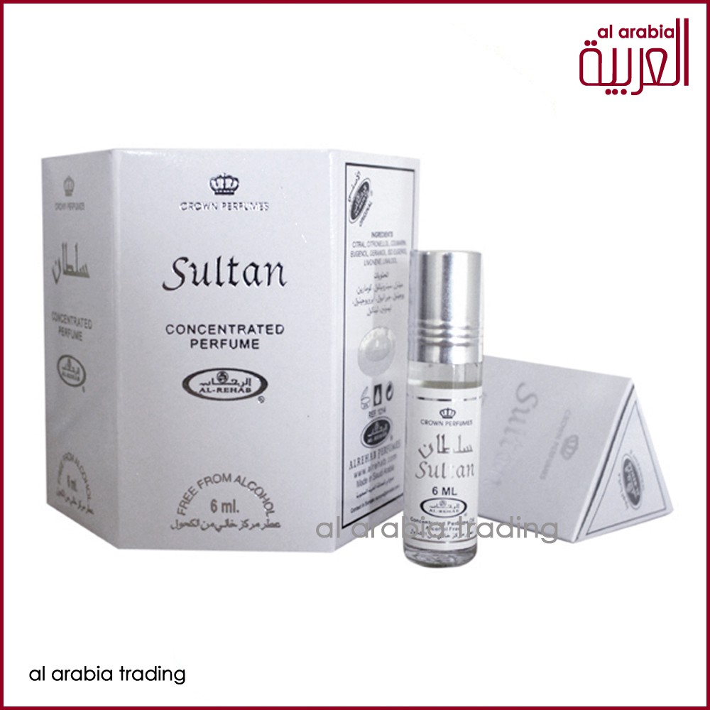 Sultan AL REHAB Perfume (6ml x 6pcs) Box Minyak Wangi Attar Saudi ...