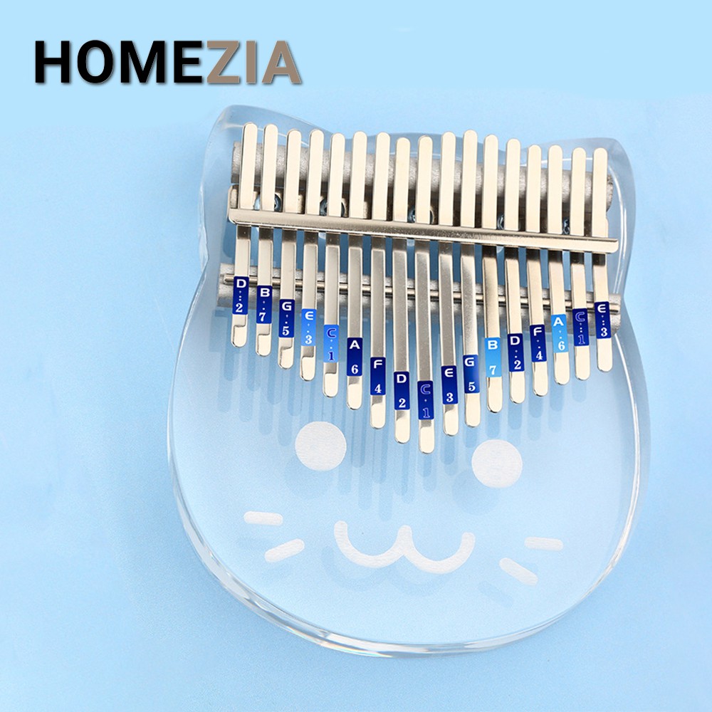 High quality 17-key Kalimba Crystal Transparent piano with cute design ...