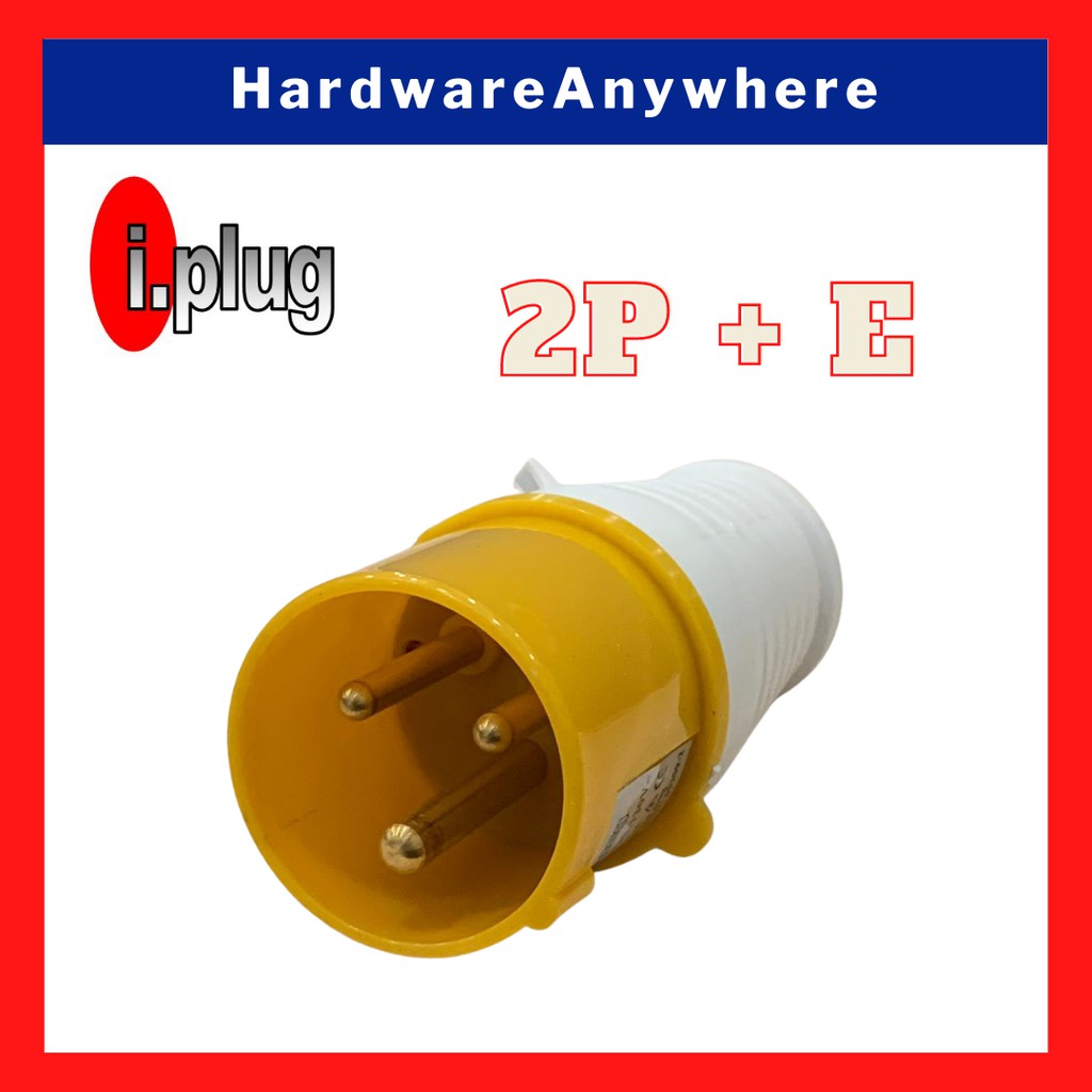 Industrial Power Plug - Yellow / 32AMP / 2P + E | Shopee Singapore