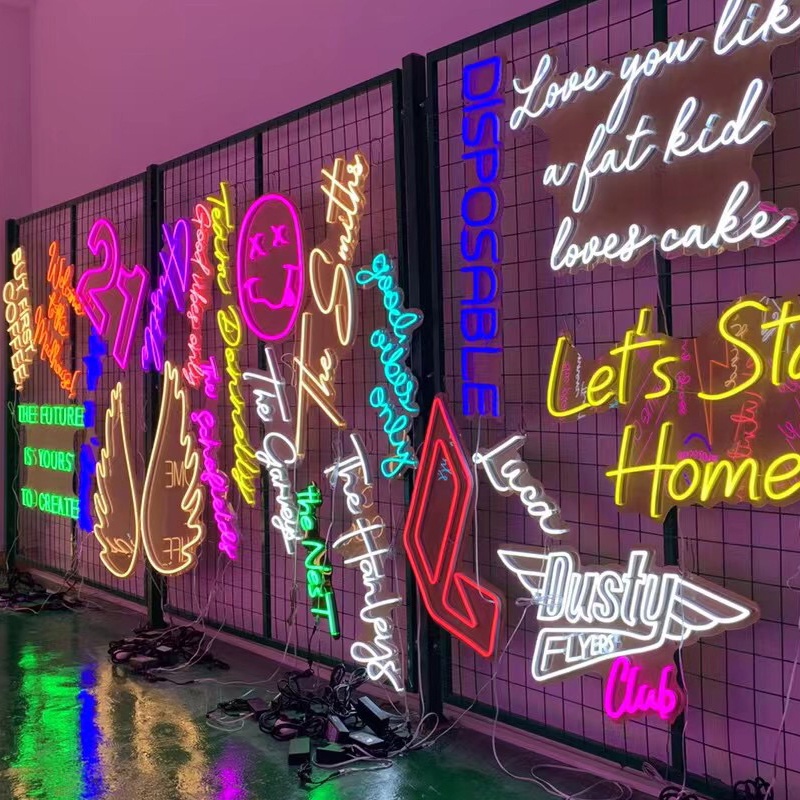 Custom Personalised LED Neon Signs, Large Handmade Neon Lights Sign for Wall Decor Wedding Party ...