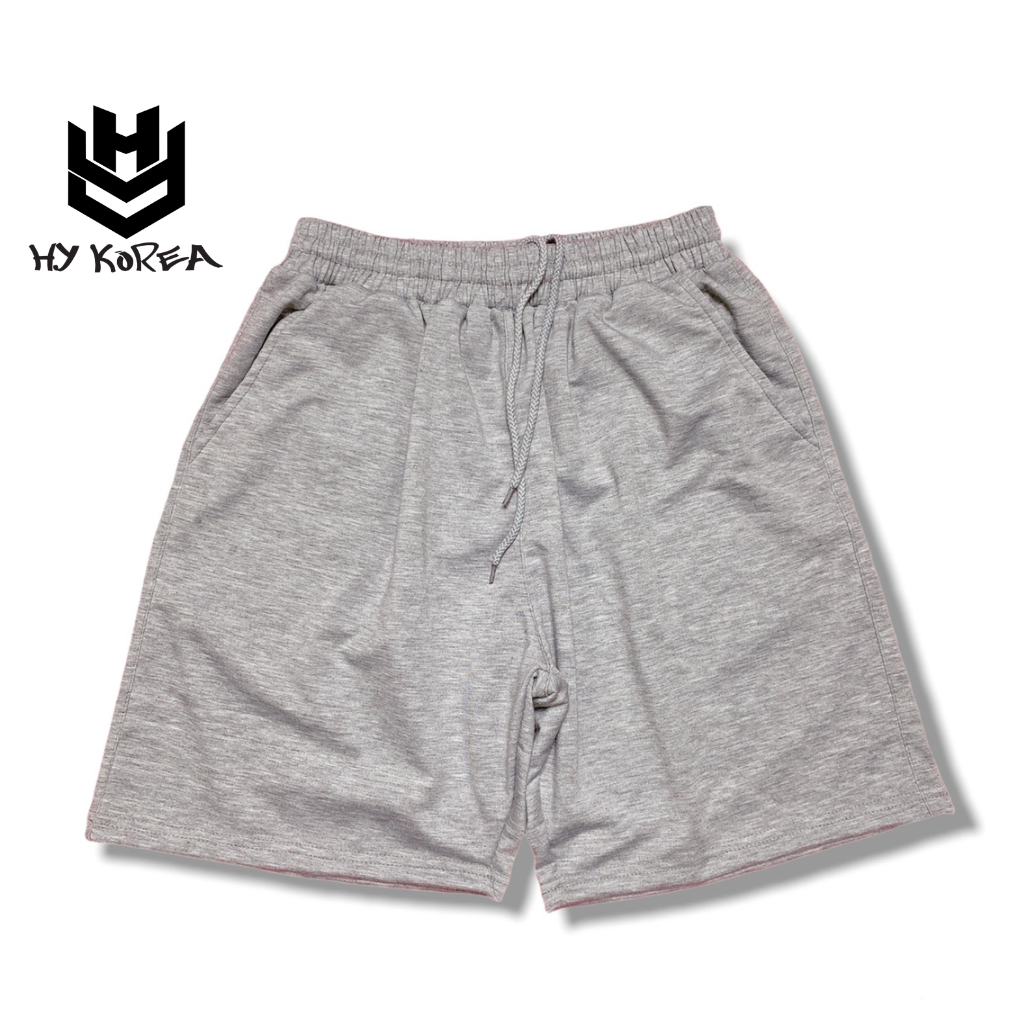 02 HY KOREA plain basic unisex shorts for both men and women | Shopee ...