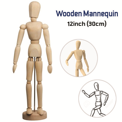 Wooden Manikin Art Drawing Sketch Jointed Movable Human Mannequin ...