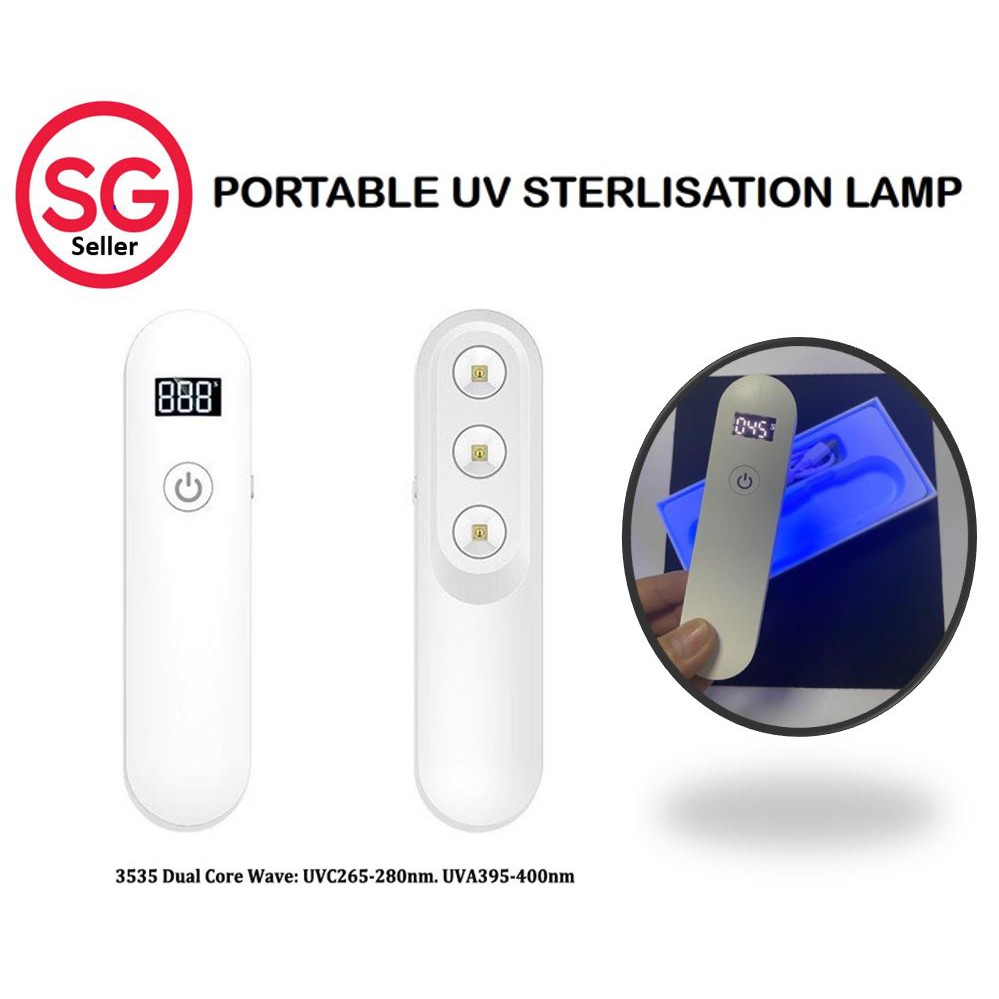 Small Portable UV Light Sterilizer - Kill Germs Effectively. 3 UV ...