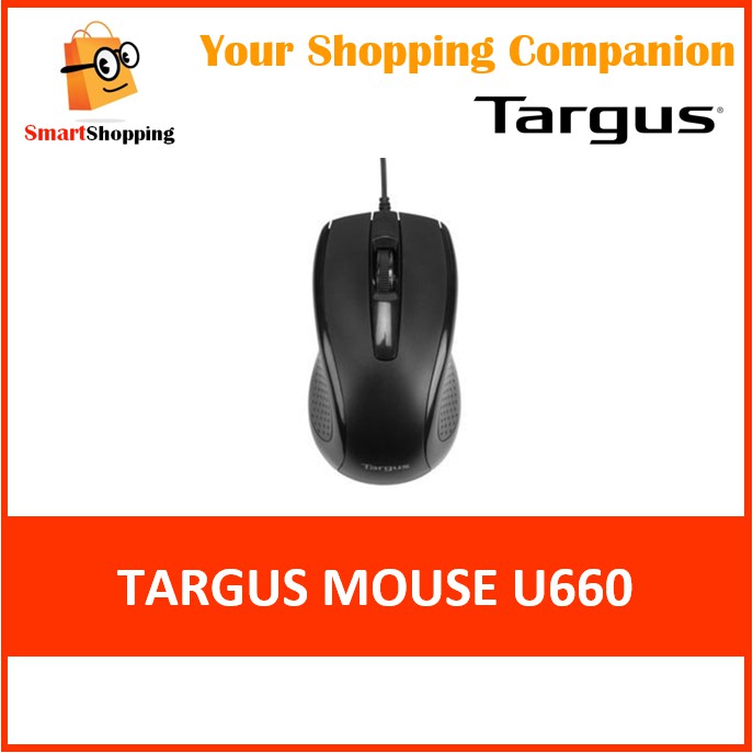 Targus U660 Optical Mouse 1,000 DPI sensor 1.5M cord length Compatible ...