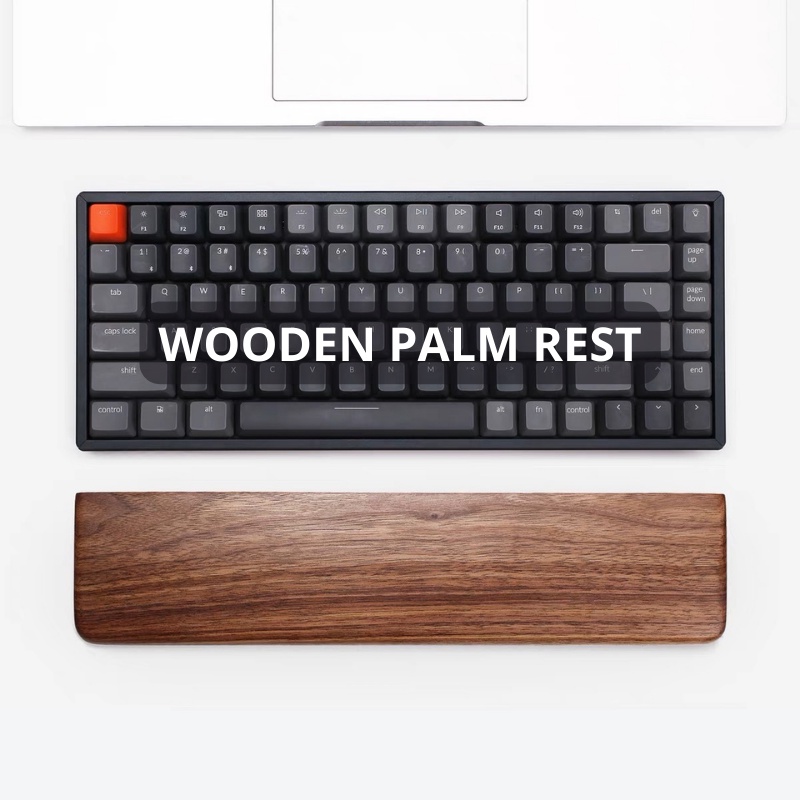 Keyboard Wrist Rest Palm Rest Wooden Walnut Ergonomic For Mechanical ...