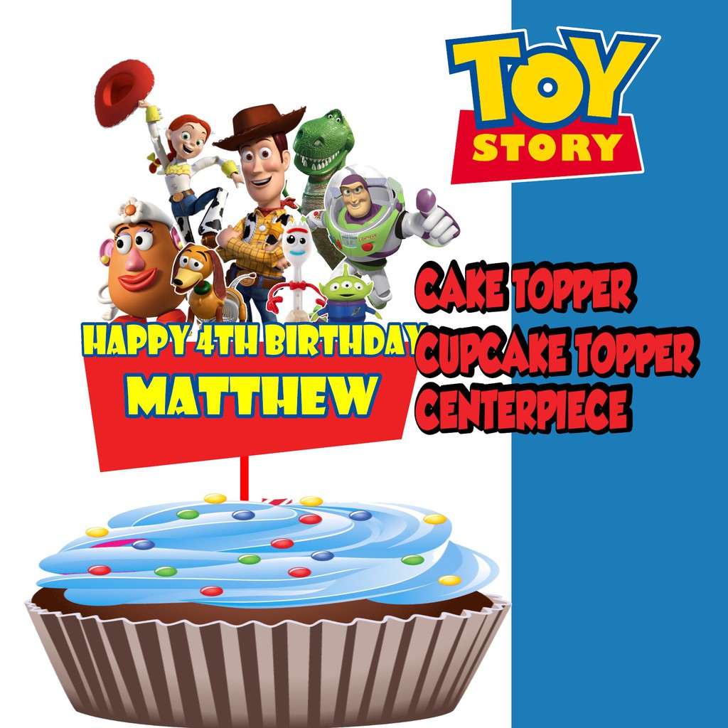 Cake Topper Toy Story Birthday Topper Baby Shower Celebration Wedding ...