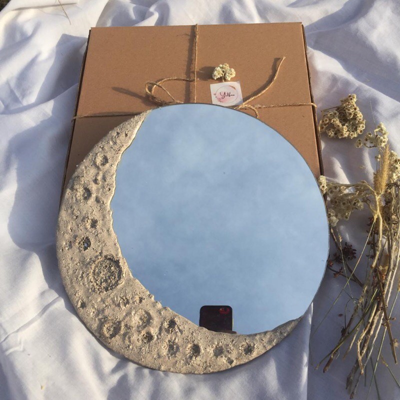 Aesthetic Mirror Table & Decorative Wall / Resin Mirror - Moon Mirror ...