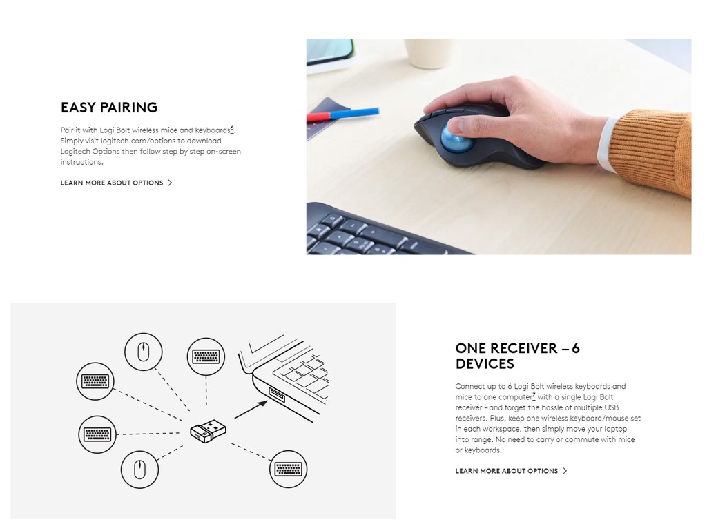 LOGITECH BOLT USB RECEIVER-BOLT READY DEVICE (1 YEAR WARRANTY BY BAN ...