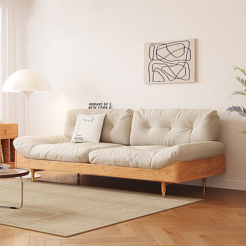 Sofa Set # | Japan Style | Solid Ash Wood With New Tech Fabric | #113. ...