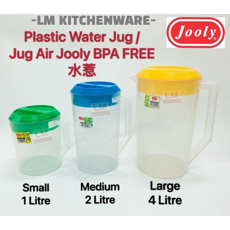 PLASTIC WATER JUG / JUG AIR PLASTIK 1L 2L 4L BPA FREE / WATER PITCHER ...
