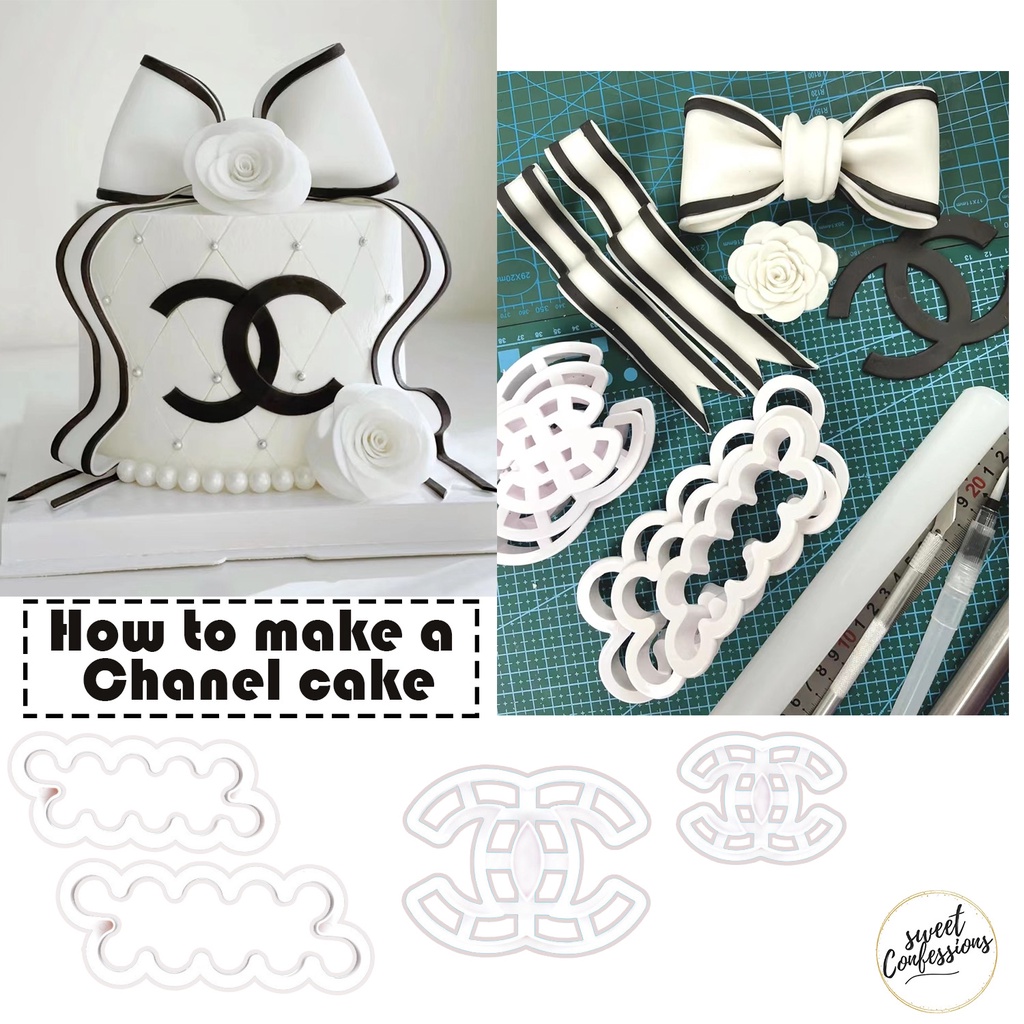 Chanel LV bag luxury cake cutter rose cake decoration strip grater ...