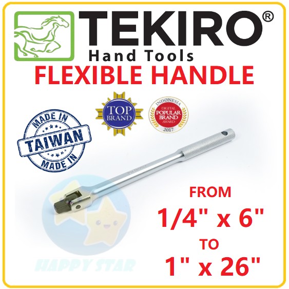 TEKIRO FLEXIBLE HANDLE 1/4'' x 6'' 3/8'' x 10'' 1/2'' x 15'' LONG ...