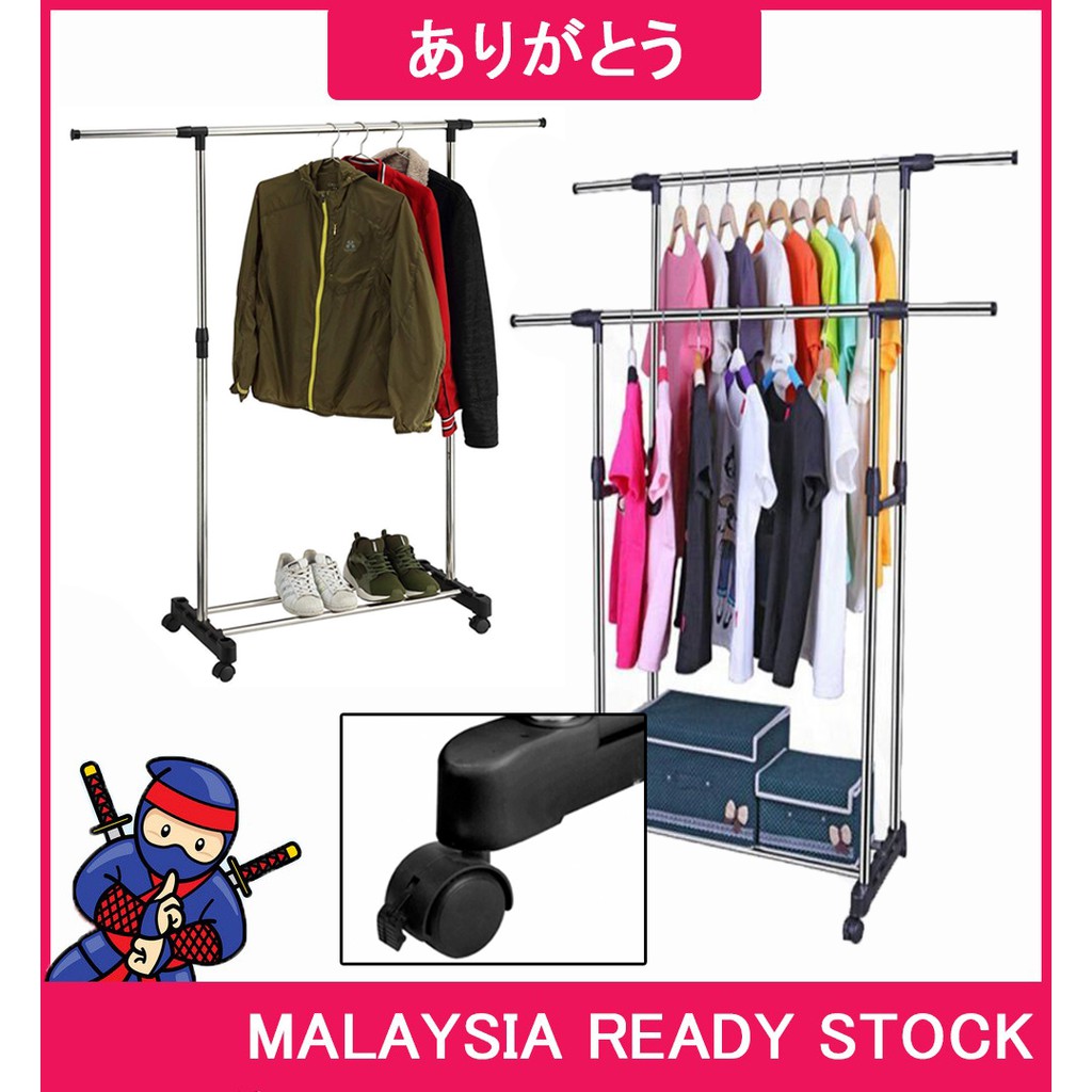 Arigatou Clothes Shirt Suit Uniform Garment Rack Wardrobe With Moving ...