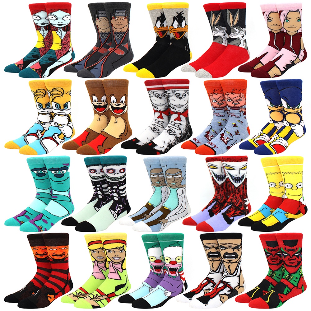Cartoon Movie Men's Combed Cotton Socks | Shopee Singapore
