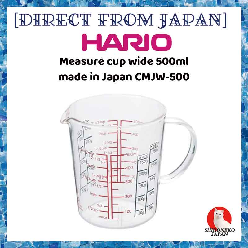 Measuring Cup HARIO CMJW-500 500ml made in Japan wide heat resistant glass with handle | Shopee ...