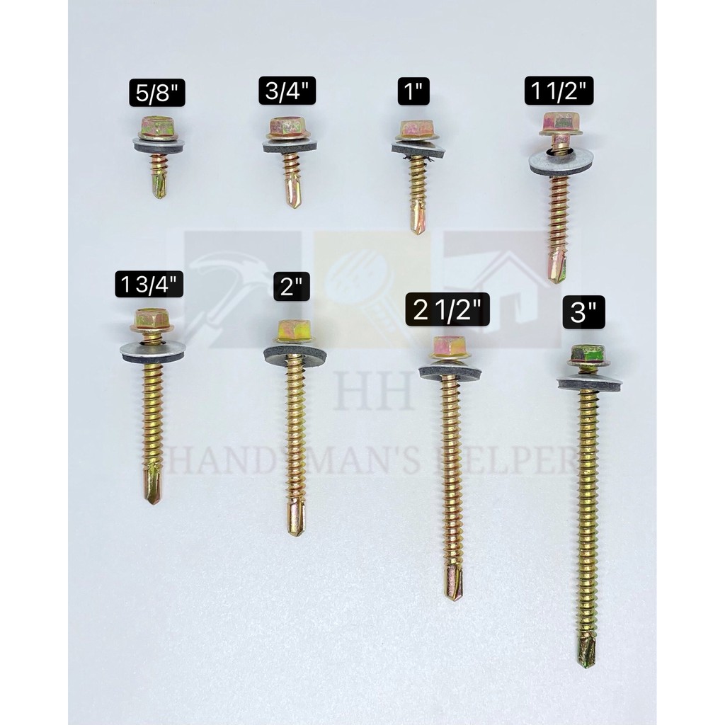 ( IRON ) SELF DRILLING SCREW WITH WASHER AWNING SCREW SKRU ONING SKRU ...