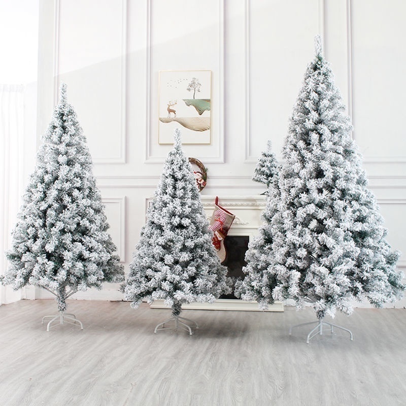 Christmas Tree PVC1.5m Christmas Tree White Flocking Window Christmas ...
