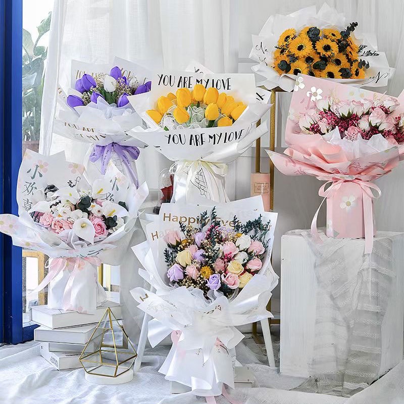 20pcs ins Sydney paper flowers packaging surrounding baking birthday ...