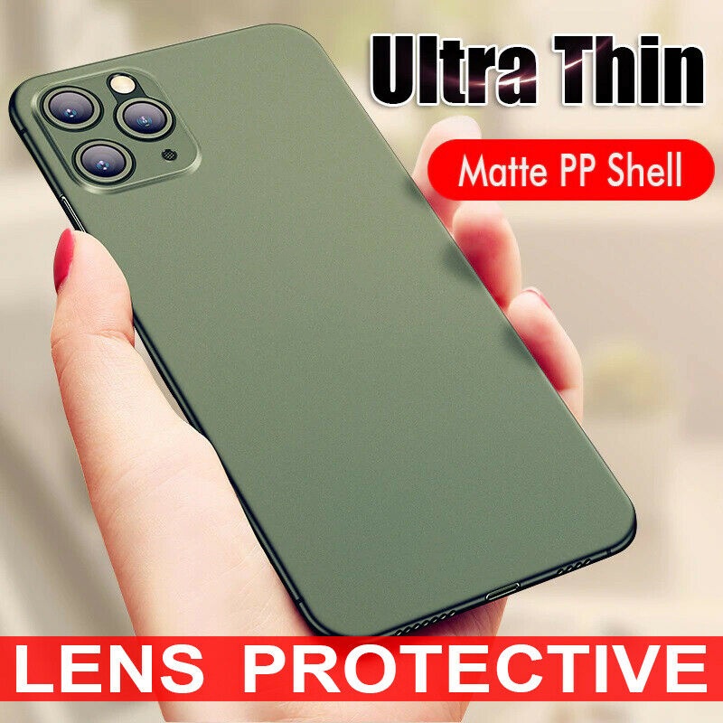 0.2mm Ultra-thin Hard Soft Matte PC Phone Case For iPhone 16 15 14 13 ...