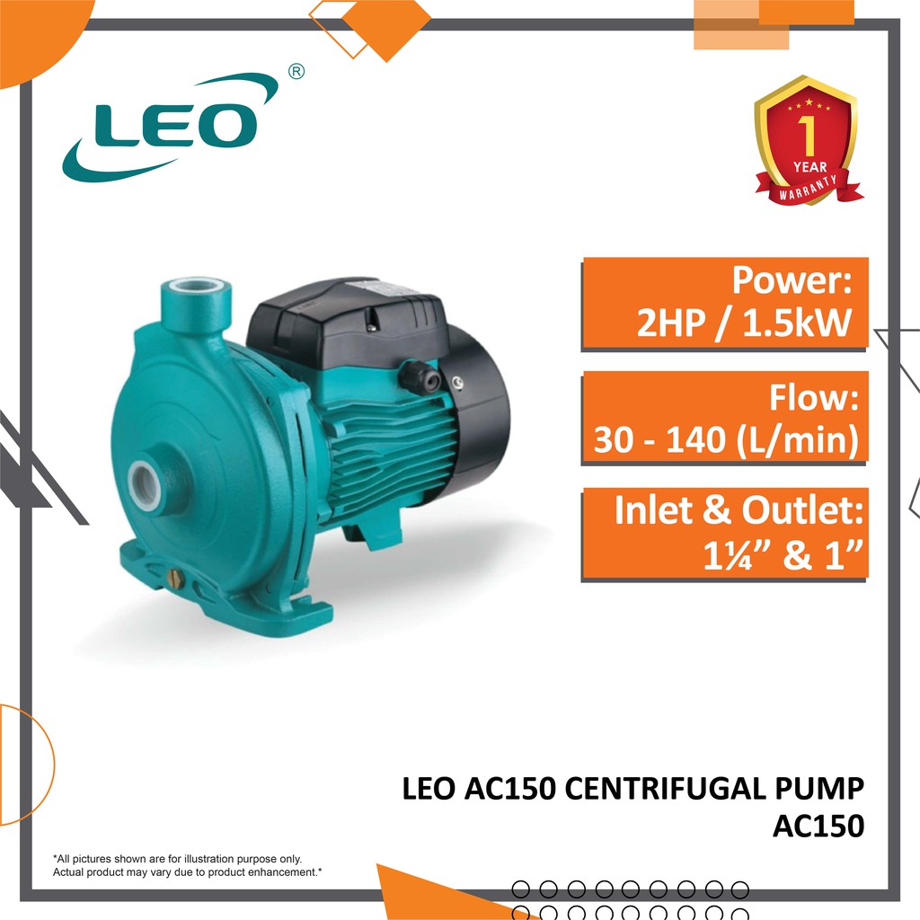 LEO AC150 CENTRIFUGAL PUMP (1.5kW/2HP) | Shopee Singapore