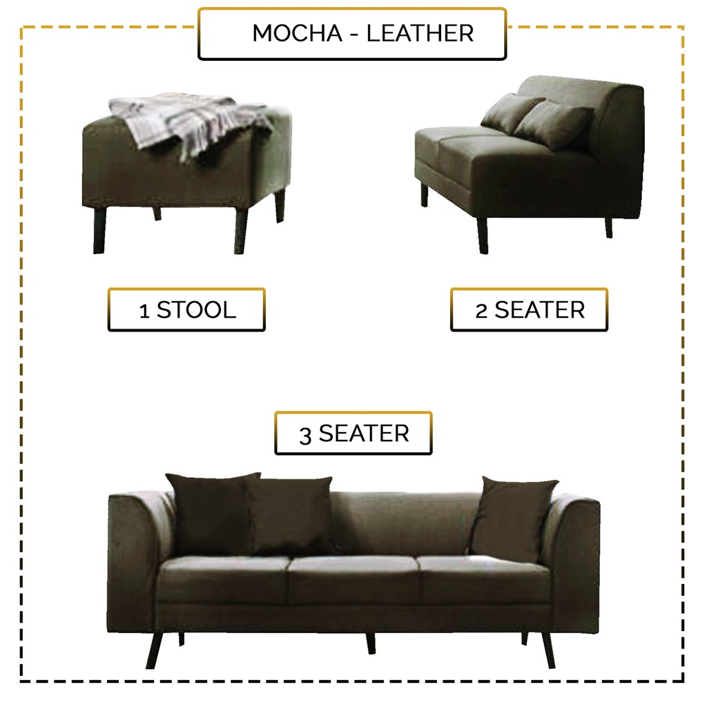 Living Mall Columbus Modular Faux Leather/ Fabric/Pet-Friendly Sofa Set ...