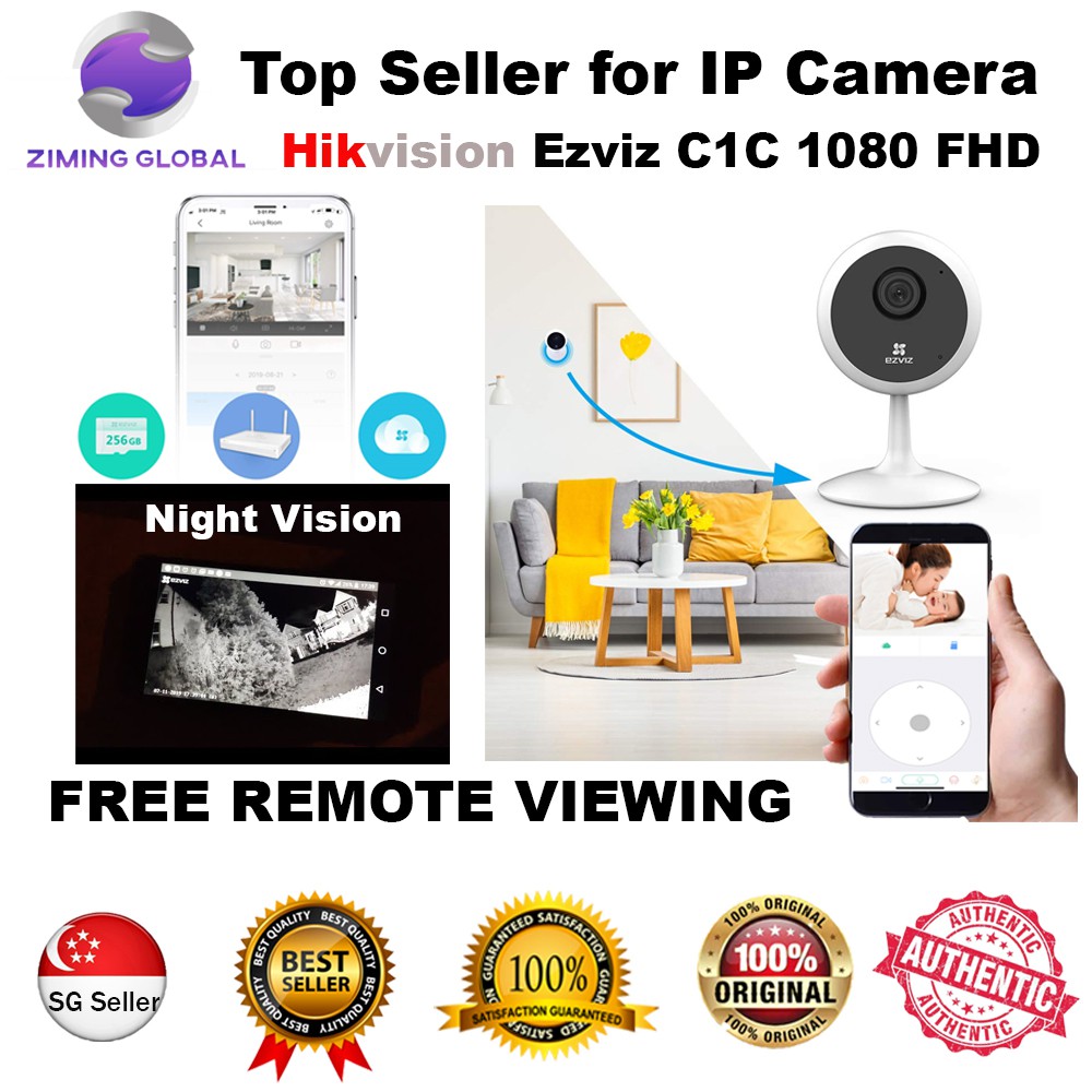 Hikvision Ezviz C1C FHD 2MP 1080 Camera(Singapore Ready Stock) | Shopee ...